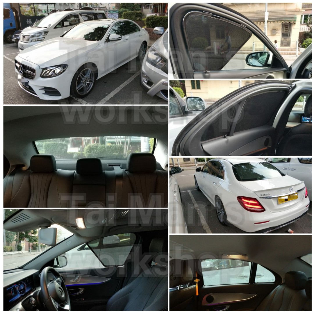 平治 W211 W212 W213 E-class E200 E230 E250 E280 E320 E350 E53 E63 全車濾光窗網太陽擋, 汽車配件, 改裝、內外零件 - Carousell