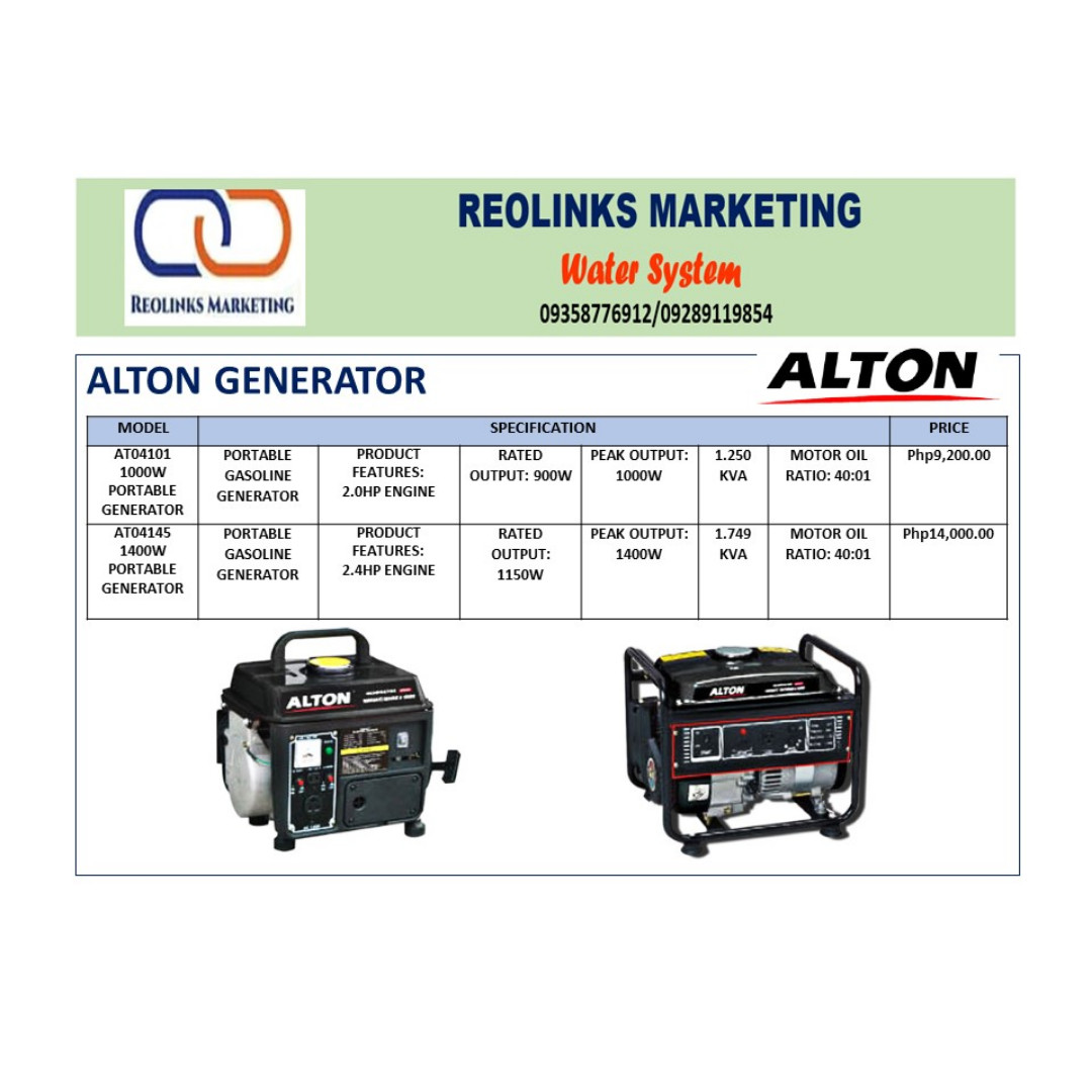 ALTON Generator, Commercial & Industrial, Construction Tools ...