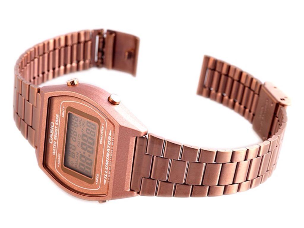 Casio Vintage B640 Rose Gold Classic Digital Watch B640WC-5A Rosegold ...