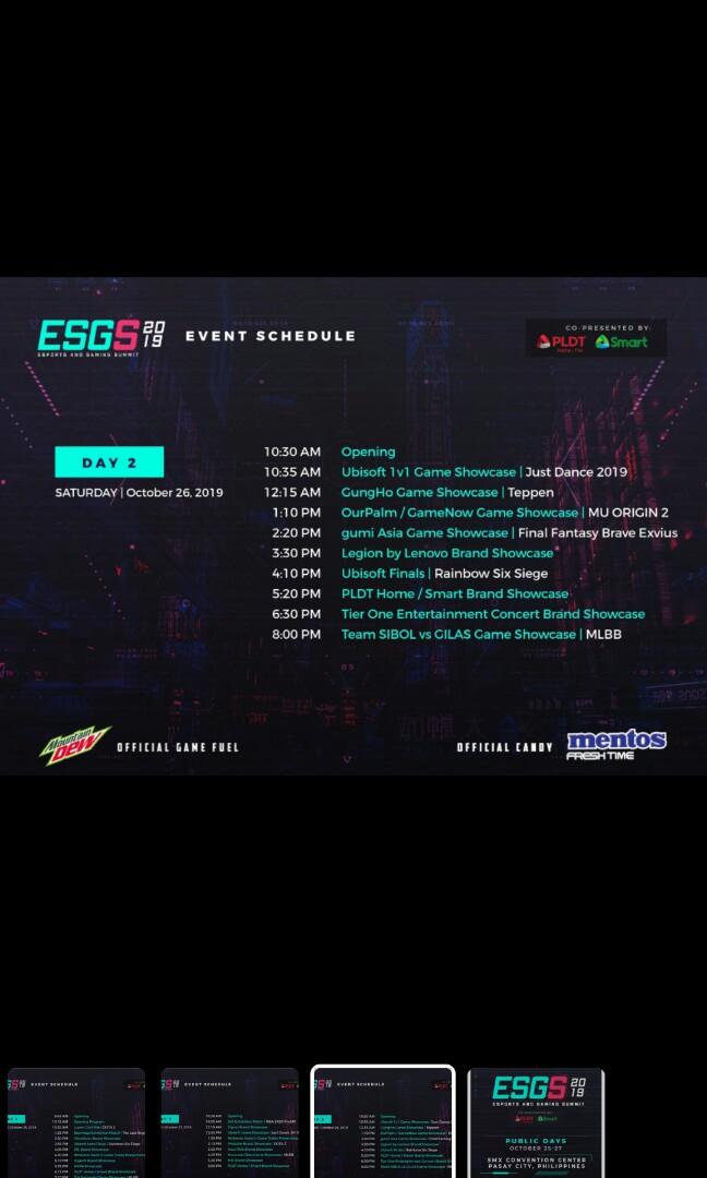 ESGS Day Pass Ticket, Tickets & Vouchers, Event Tickets on Carousell