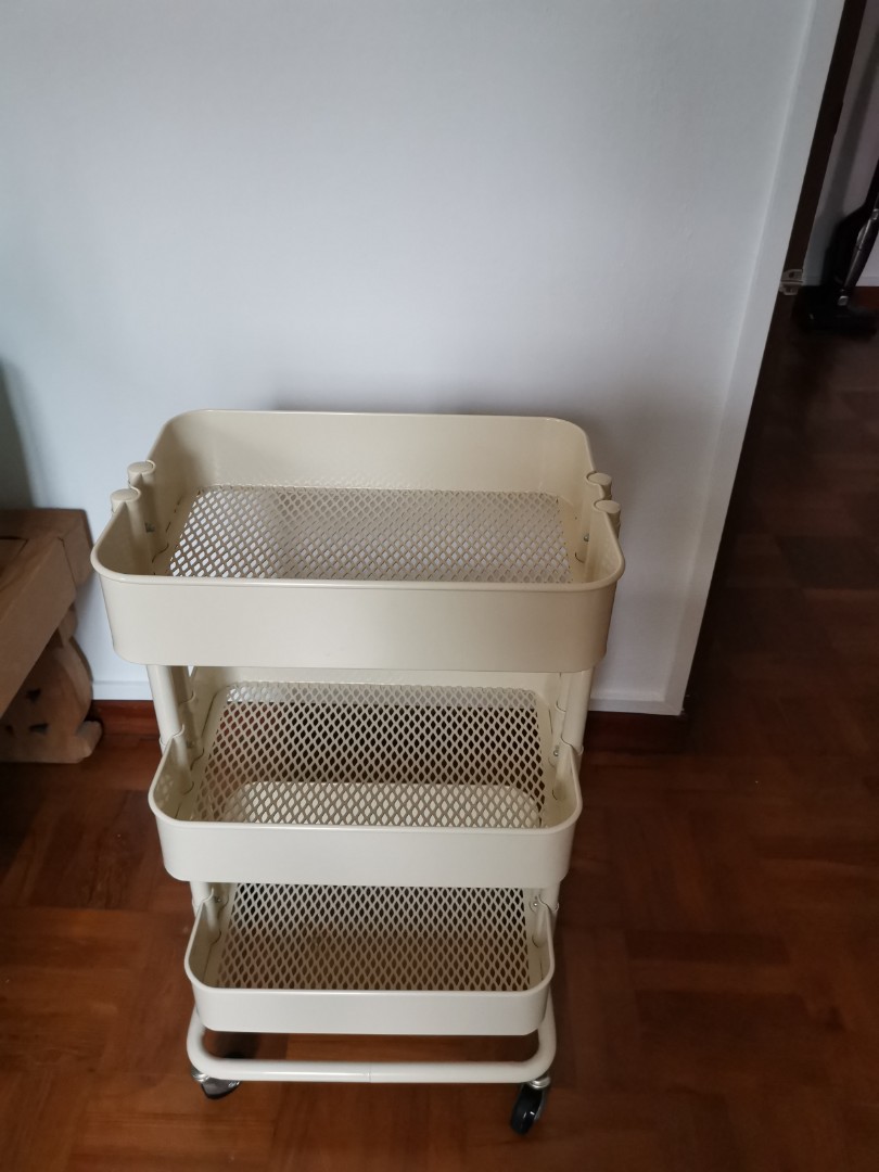 IKEA metal rack with rollers, Furniture & Home Living, Furniture ...