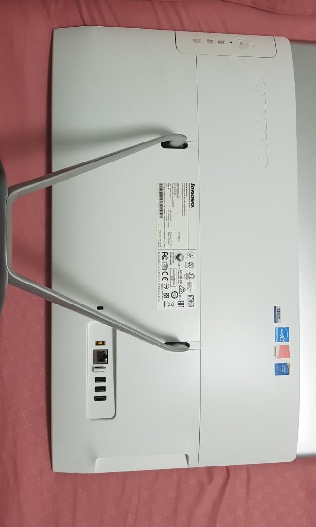 Lenovo white colour desktop with desk, Computers & Tech, Desktops on ...