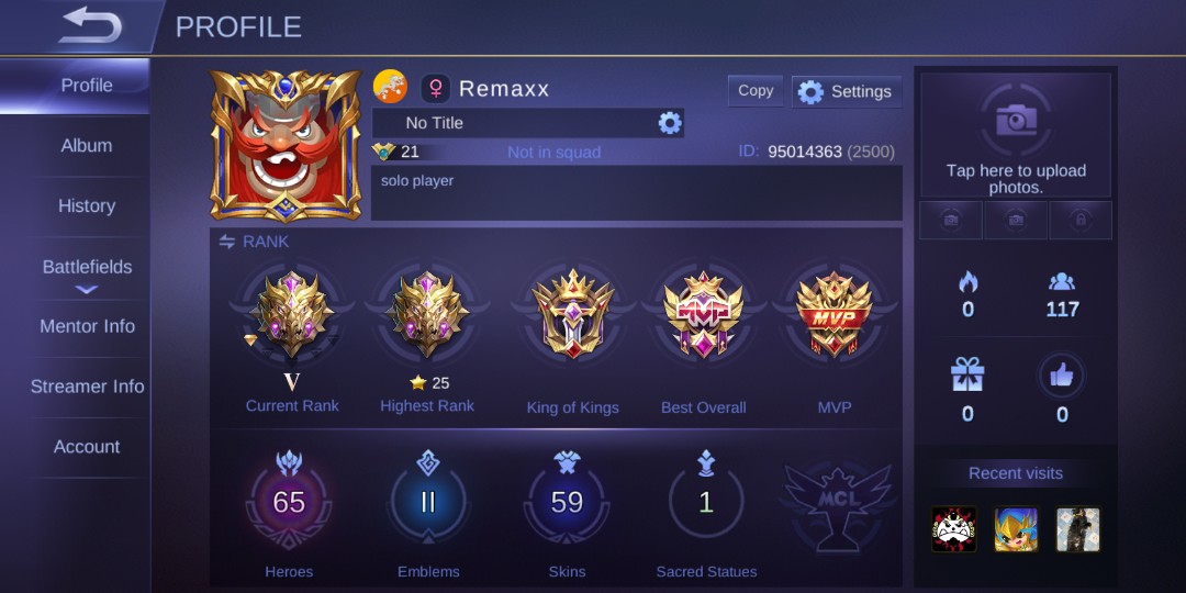 mobile legends account, Video Gaming, Gaming Accessories, Game Gift ...