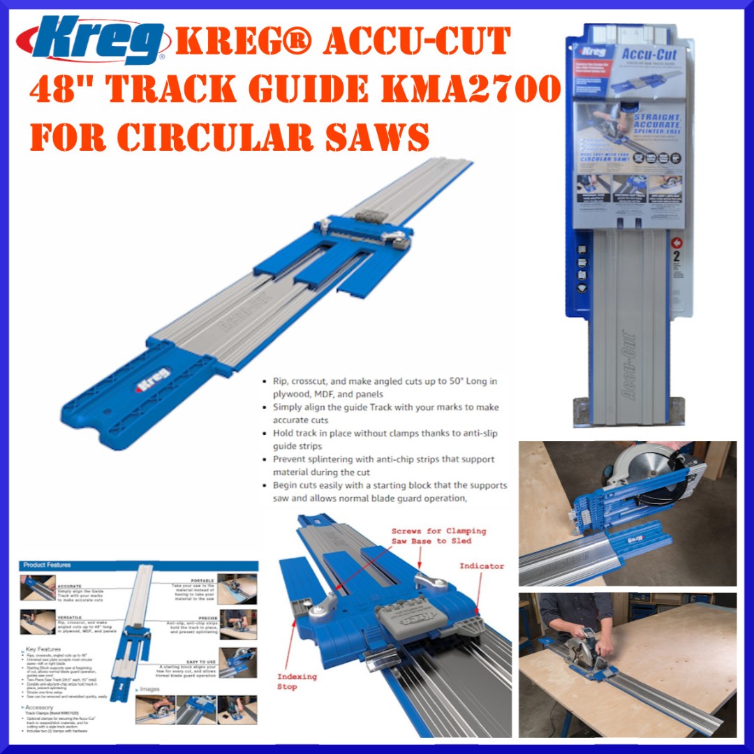 ORIGINAL Kreg AccuCut Circular Saw Guide KMA2700, Commercial ...