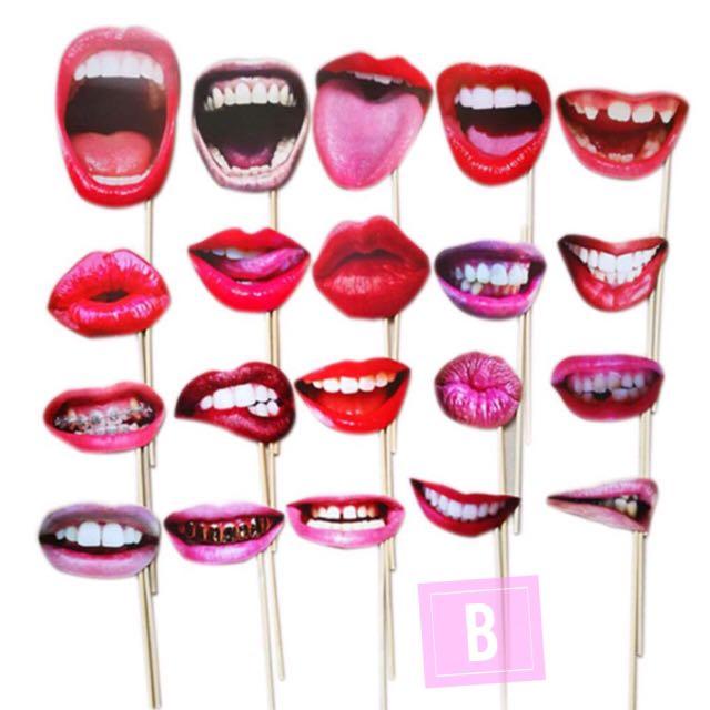 Photo Props Lips, Hobbies & Toys, Stationary & Craft, Occasions & Party ...