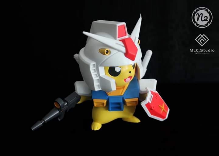 [PO] N2 x MLC STUDIO Pokemon x Gundam Statue Cosplay Pikachu RX78-2 ...