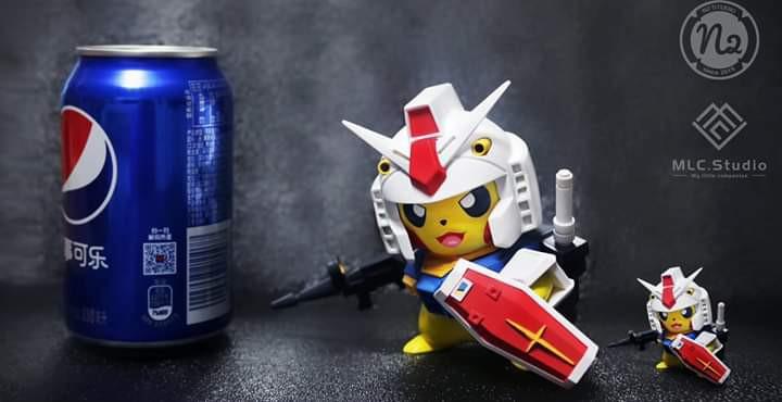 [PO] N2 x MLC STUDIO Pokemon x Gundam Statue Cosplay Pikachu RX78-2 ...