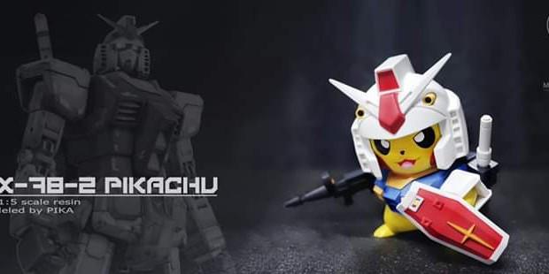 [PO] N2 x MLC STUDIO Pokemon x Gundam Statue Cosplay Pikachu RX78-2 ...