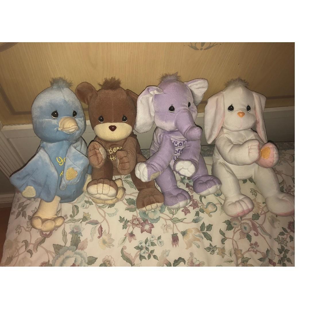 Lot of 4 Precious Moments Soft Plush Set with Velcro Huggable Hands ...