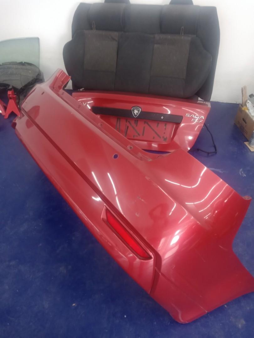 Proton Saga FL FLX Rear Bumper with Reflector, Auto Accessories on Carousell