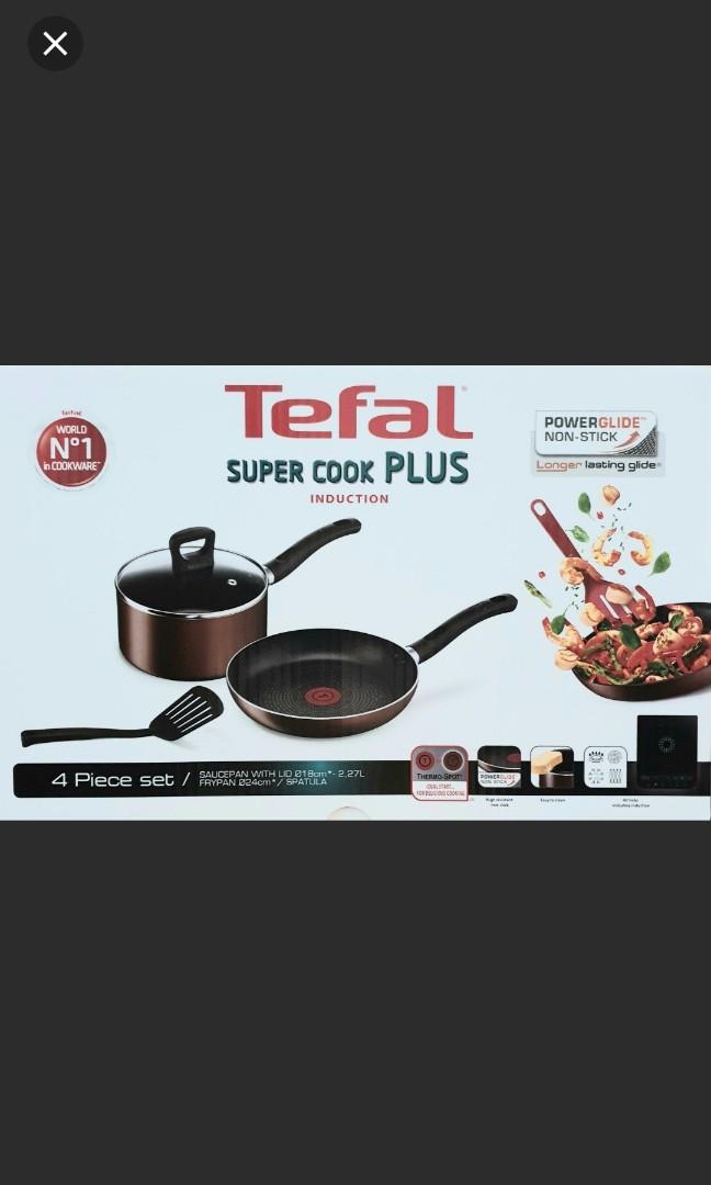 Tefal Super Cook Plus Set of 4 with induction, Furniture & Home Living ...
