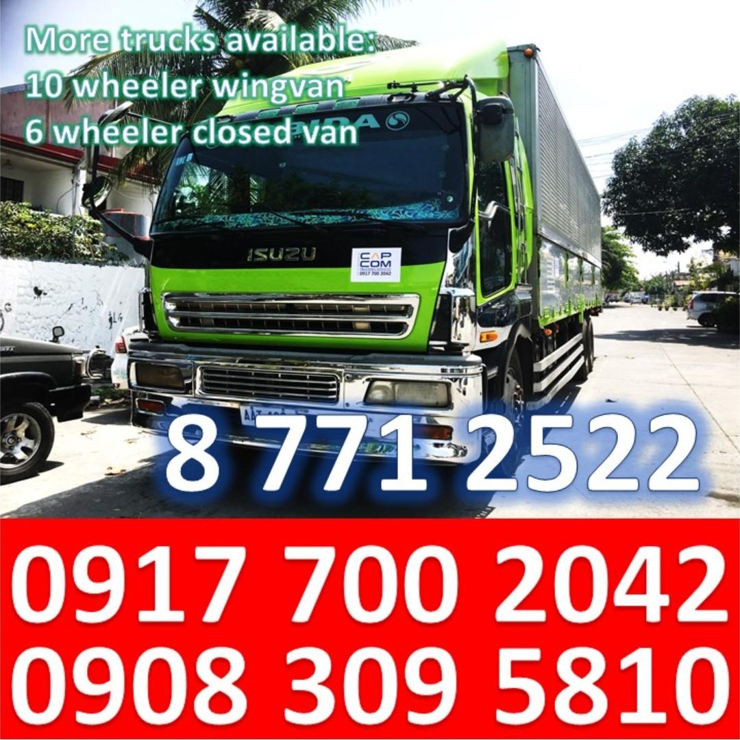 Truck for rent hire rental trucking services boom truck closed van 10 ...