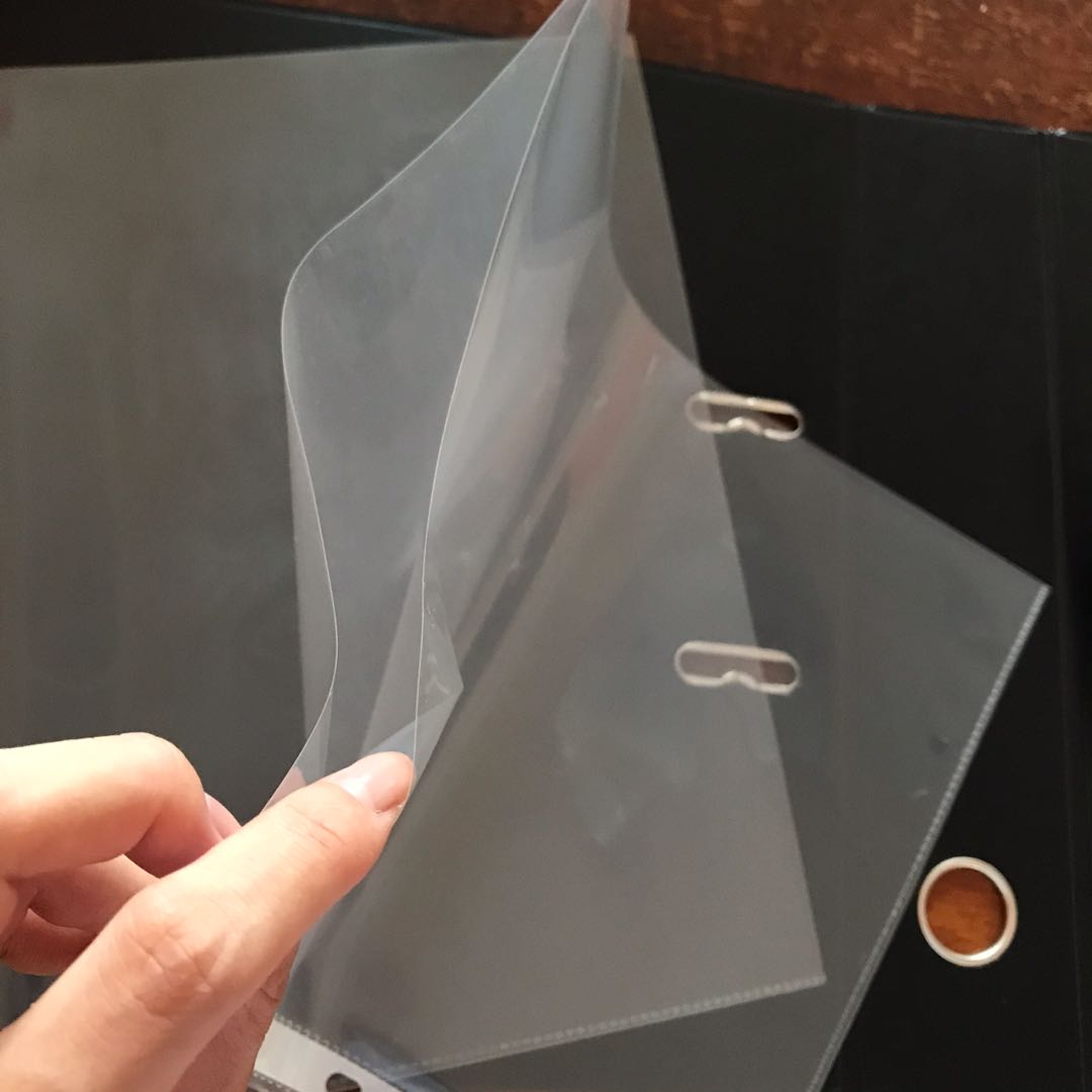 Clear A4 Plastic Punched Pocket Files, Hobbies & Toys, Stationery ...