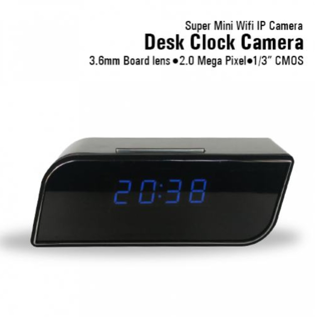 Desk Clock Camera | Full HD 1080p Super mini Wifi IP Hidden Camera ...