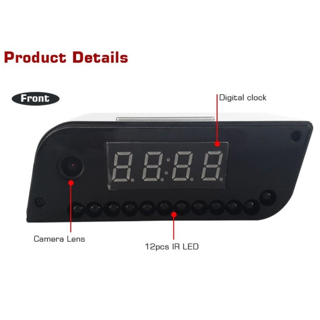 Desk Clock Camera | Full HD 1080p Super mini Wifi IP Hidden Camera ...