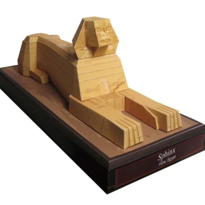 DIY MINIATUR PAPERCRAFT SPHINX EGYPT, Toys & Collectibles, Mainan di ...