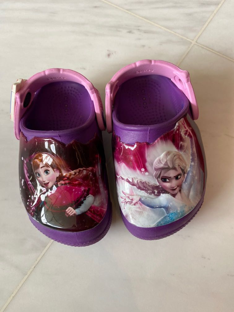 frozen and princess croc, Babies & Kids, Babies & Kids Fashion on Carousell