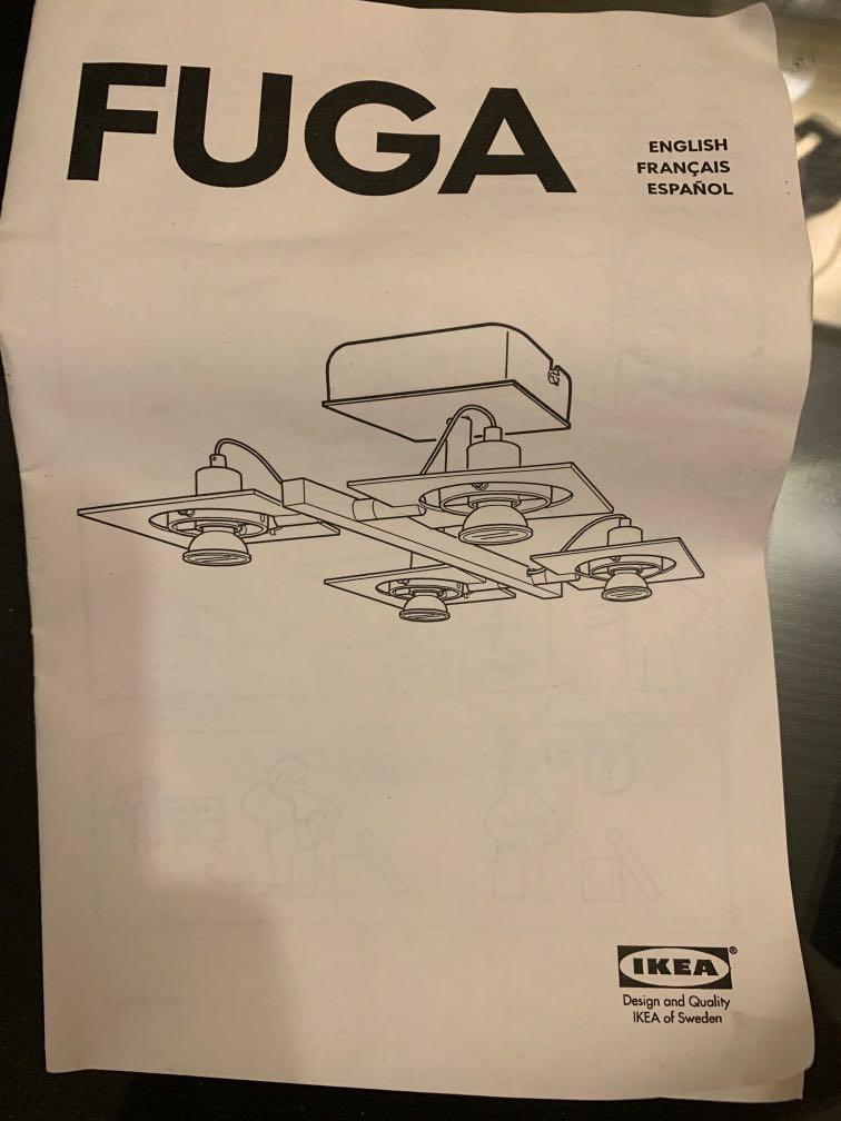 IKEA Fuga Light Fixture, Furniture & Home Living, Lighting & Fans ...