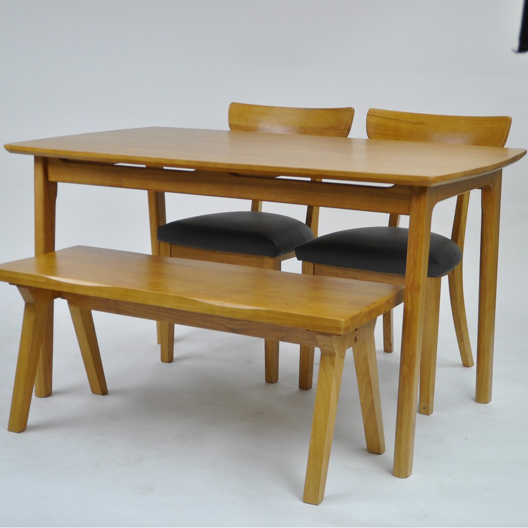 Kinsei Japandi 4 Seater Dining Set, Furniture & Home Living, Furniture ...