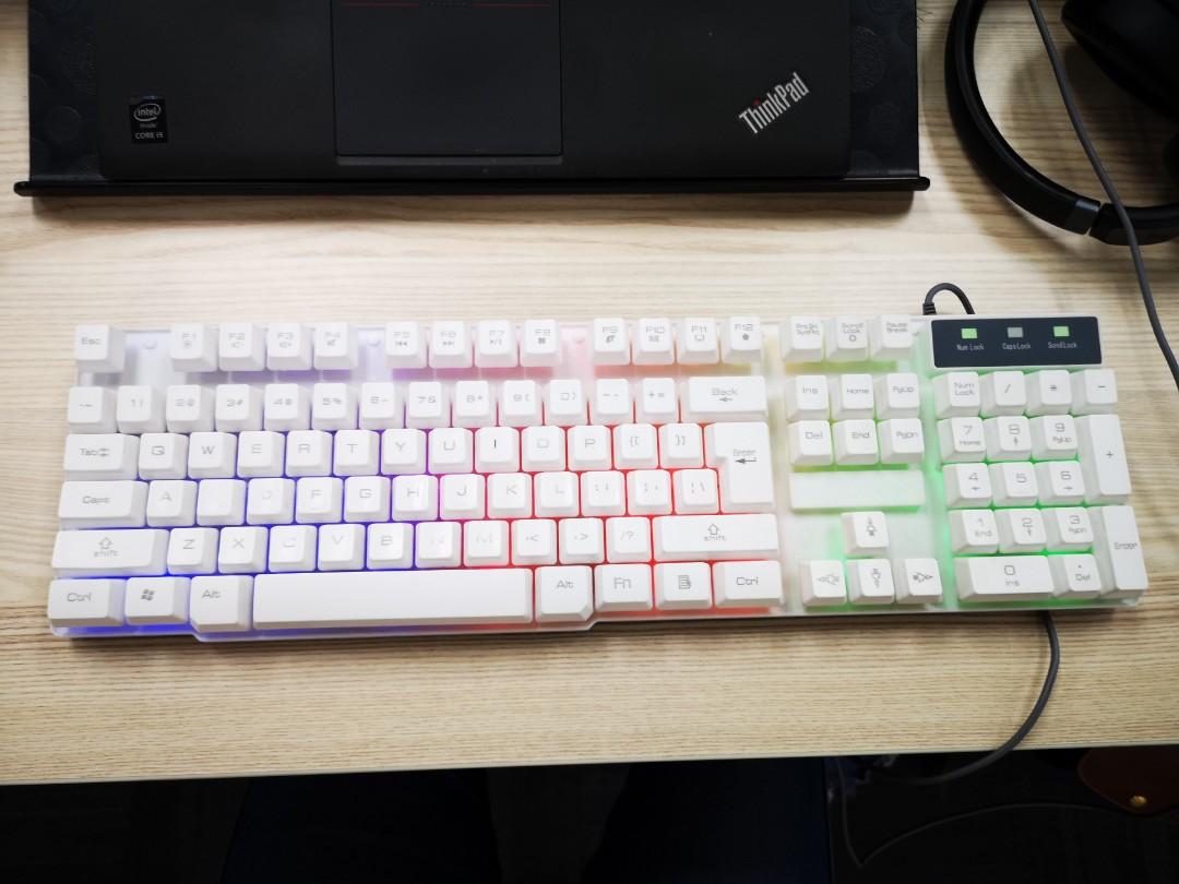 Kuiyn Usb Keyboard With Rainbow Backlight Computers And Tech Parts And Accessories Computer