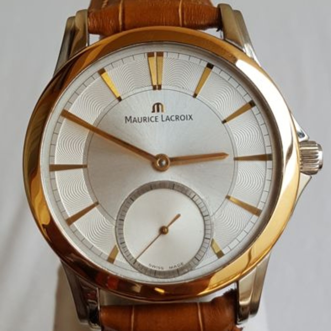 Maurice Lacroix Pontos Small Seconds 18k Gold Steel 43mm Watch - Great ...
