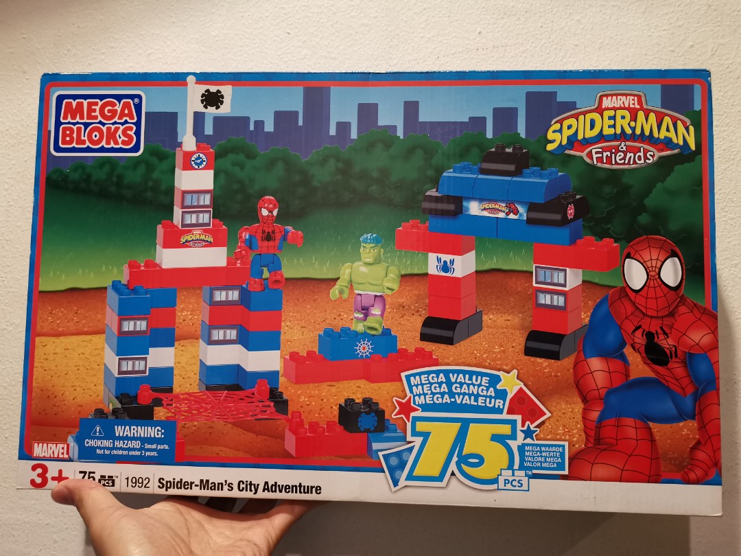 Mega Bloks City Adventure Super Set - 75 Pieces - Marvel Spider-man ...