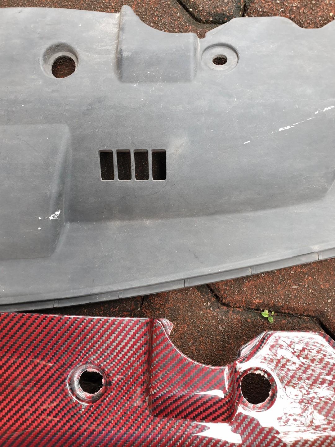 Red Carbon Fibre Radiator Cooling Plate for Honda Civic FD, Car ...