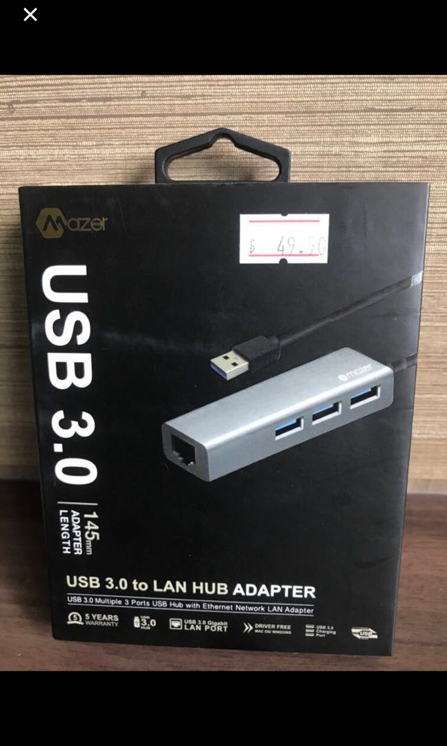 USB 3.0 to LAN Hub adapter, Computers & Tech, Parts & Accessories ...