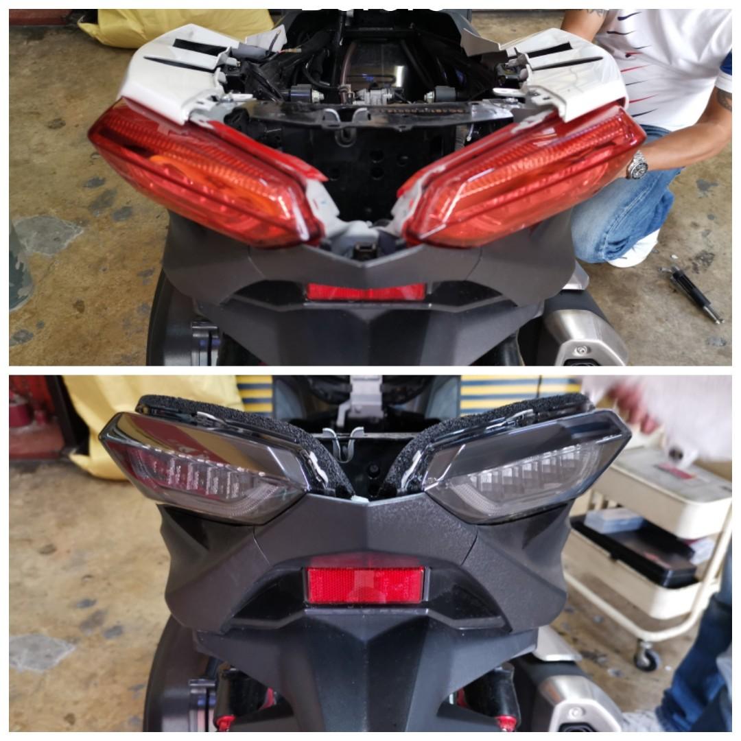 Yamaha Xmax 250 rear lamp smoke cover, Motorbikes on Carousell