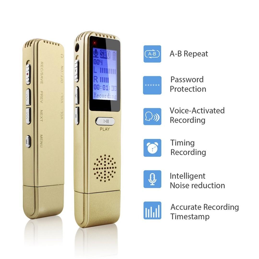 758 Digital Voice Recorder, MAOZUA 8GB Rechargeable Voice-Activated ...