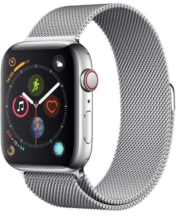Apple Watch 4 Cellular - 44mm Stainless Steel w Milanese Loop, Luxury ...