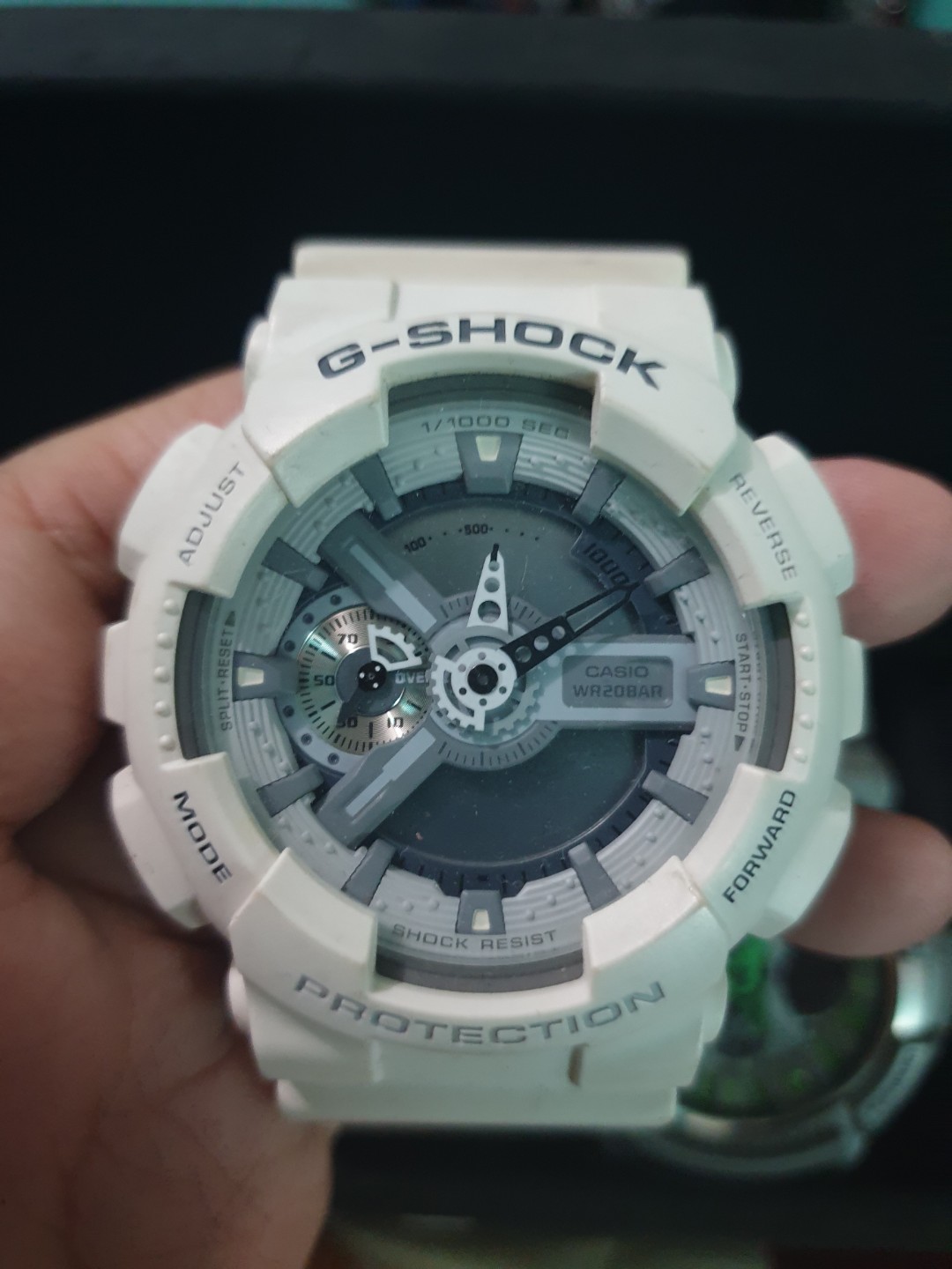 Casio Men's G-Shock White Resin Strap Watch GA110C-7ADR, Men's Fashion ...