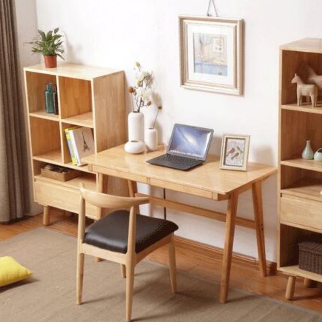CSC 009 Solid Wood Office Writing Table/Chair, Furniture & Home Living ...