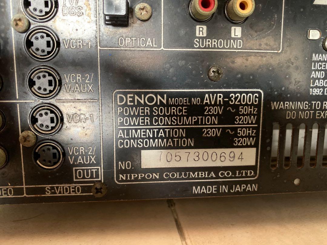 Denon Audio Visual Amplifier AVR3200 Gold series, Audio, Other Audio ...