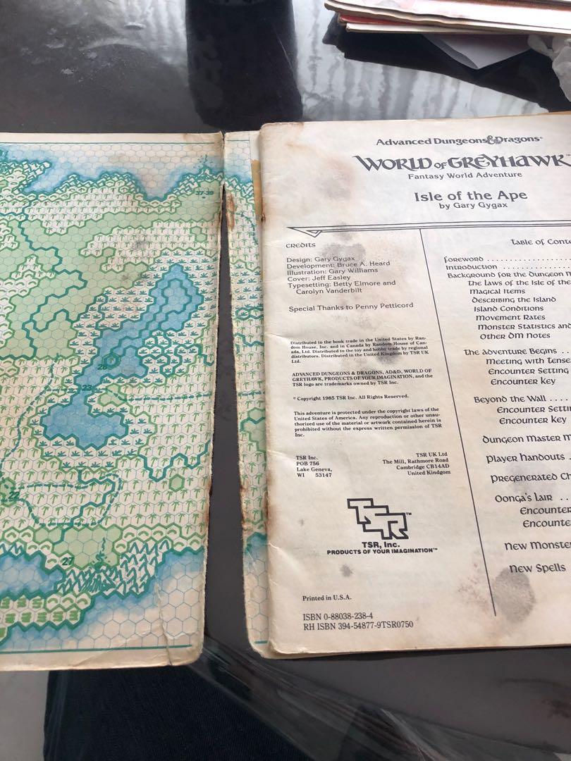 Dungeons & Dragons 1E greyhawk Isle of the Ape, Hobbies & Toys, Toys ...