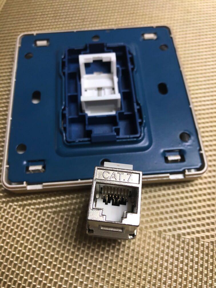 Ethernet Cat 7 Network Faceplate, Computers & Tech, Parts & Accessories ...