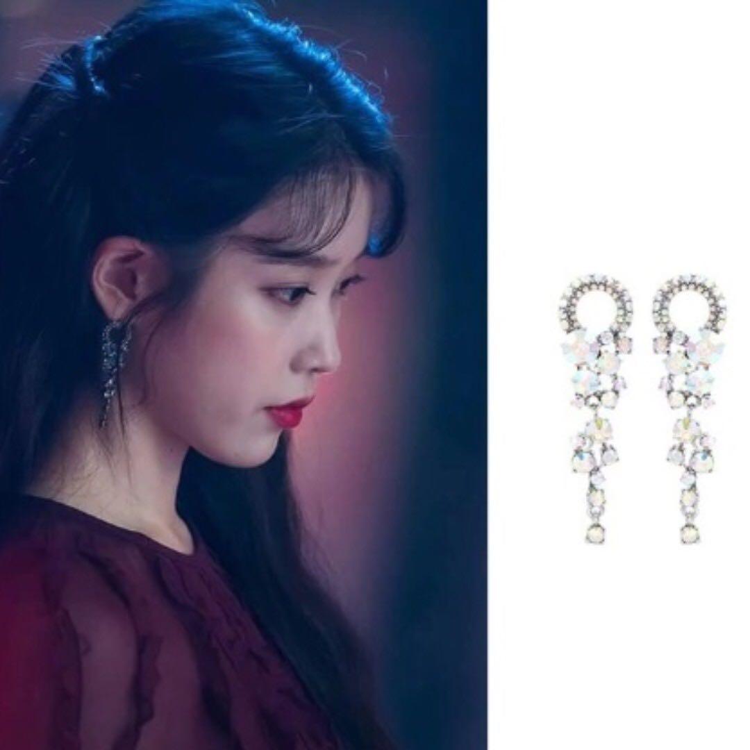 Hotel Del Luna Kdrama IU Black Drop Earrings - New, Women's Fashion ...