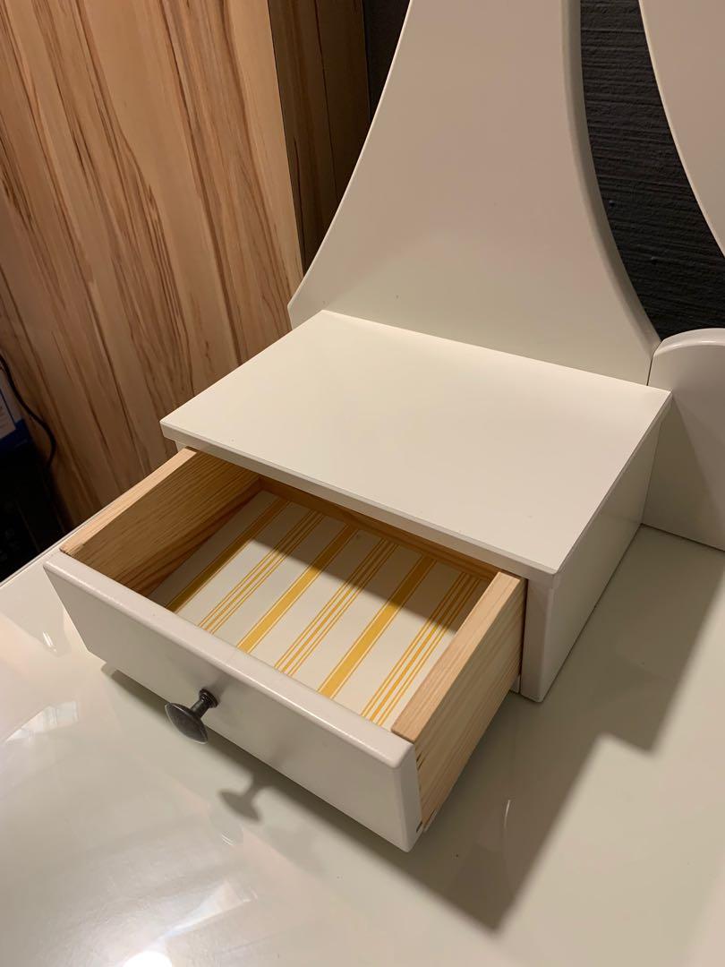 IKEA HEMNES Dressing table with mirror, Furniture & Home Living ...