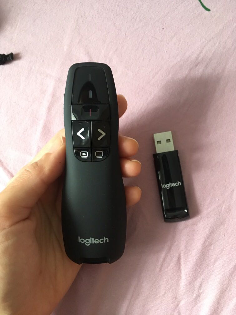 Logitech R400 PowerPoint Clicker and Laser Pointer, Computers & Tech ...