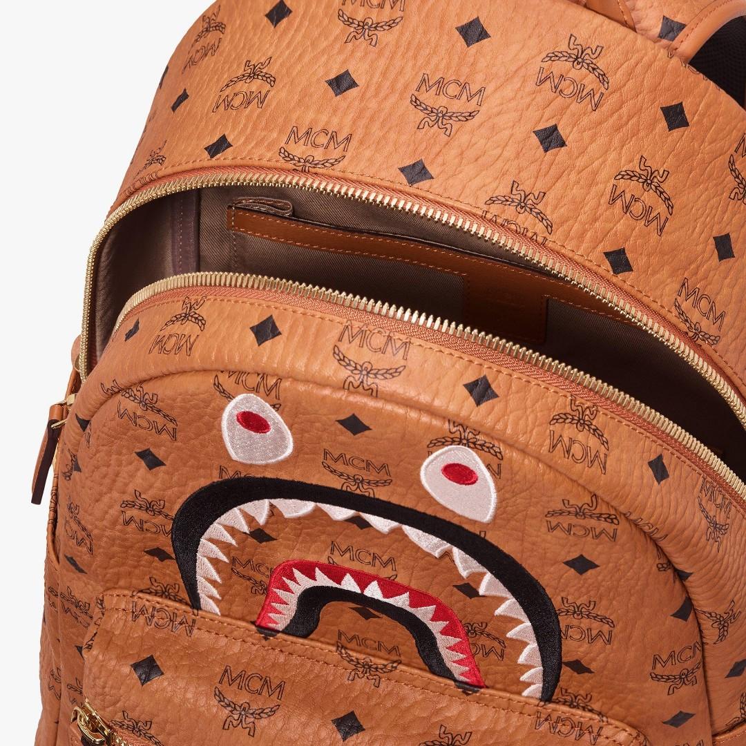 MCM x BAPE Shark Backpack, Luxury, Bags & Wallets on Carousell