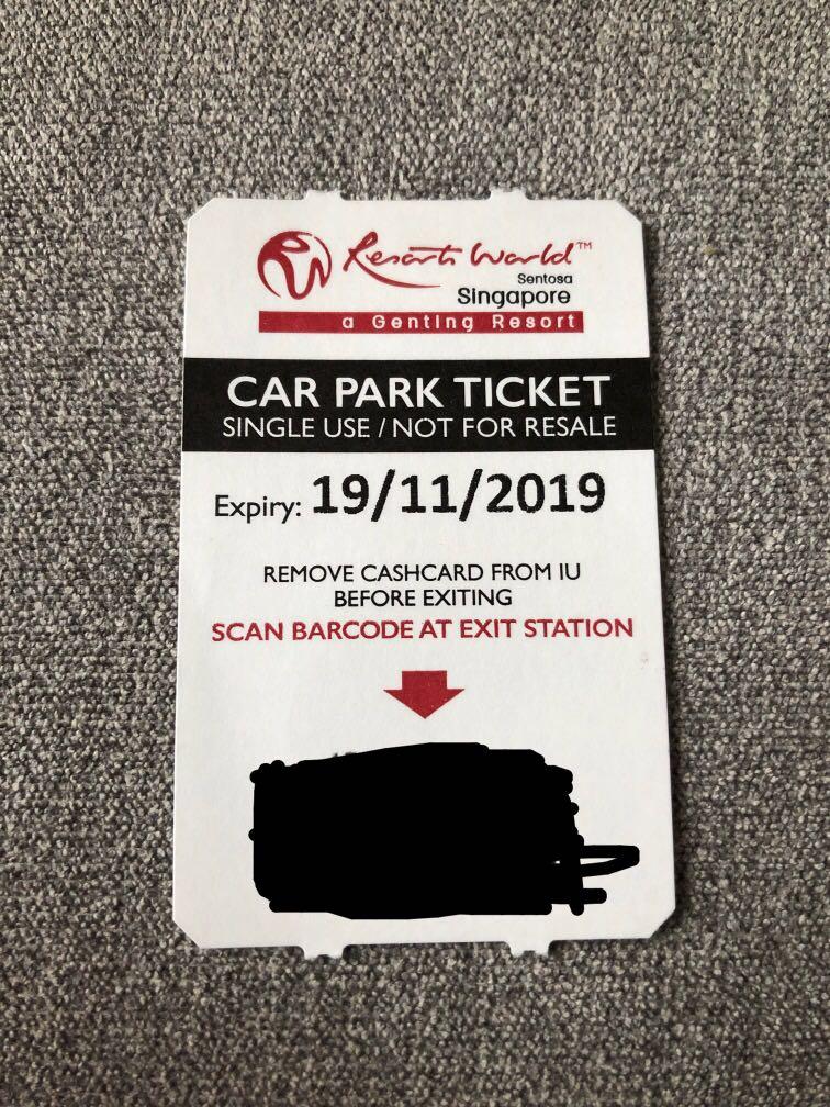 RWS Complimentary Parking Ticket, Everything Else on Carousell