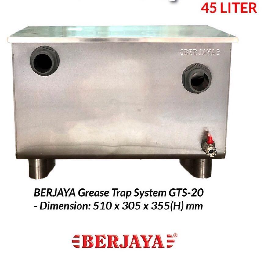 *SECOND HAND* BERJAYA Commercial 45 Liter Stainless Steel Grease Trap GTS-20, TV & Home ...