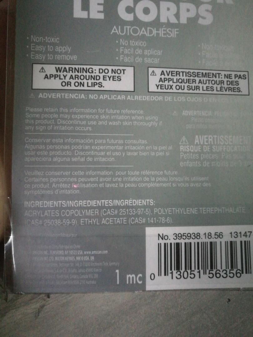 Silver star face sticker, Health & Nutrition, Face Masks & Face Shields ...