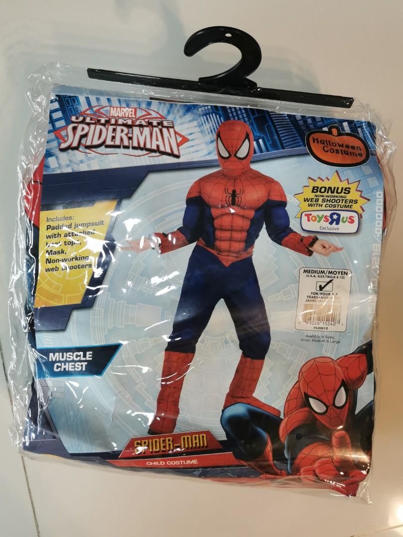 Ultimate Spider-Man Muscle Chest Costume, Hobbies & Toys, Toys & Games ...