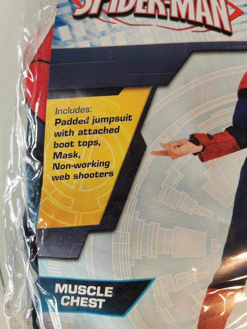 Ultimate Spider-Man Muscle Chest Costume, Hobbies & Toys, Toys & Games ...
