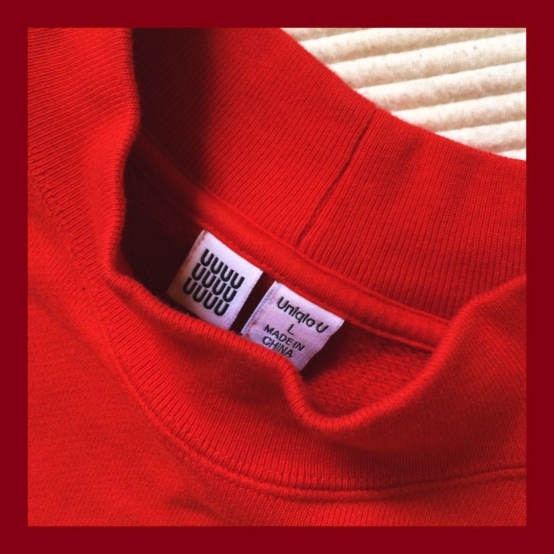 Uniqlo U — Red Mockneck Sweater, Women's Fashion, Tops, Others Tops on ...