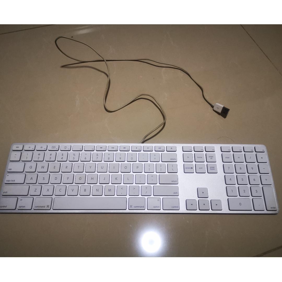 Used Apple Keyboard with Numeric Keypad (A1243), Computers & Tech ...