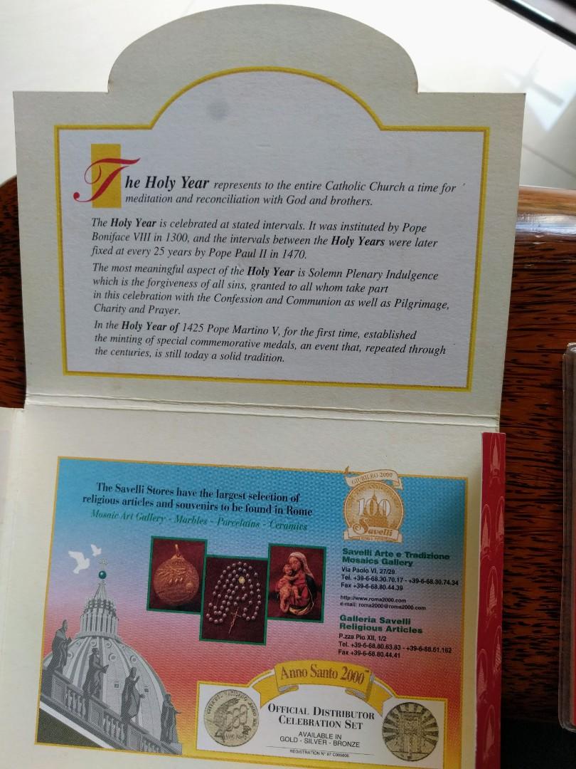 Vatican Jubilee 2000 Commemorative Medal, Hobbies & Toys, Memorabilia ...