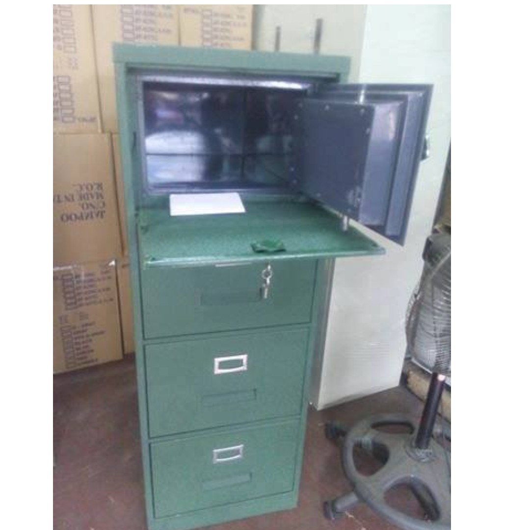 vertical filing cabinet with safety vault, Furniture & Home Living ...