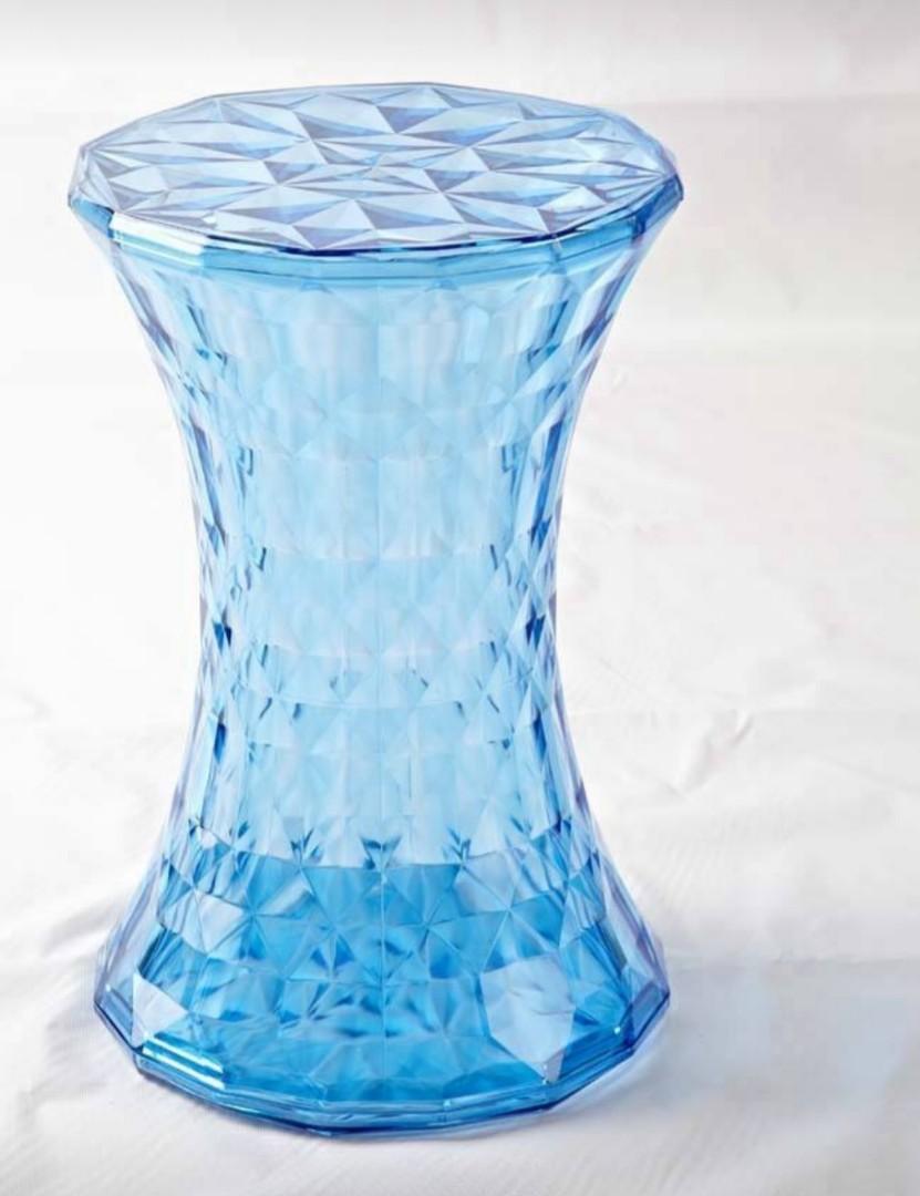Acrylic Stool in Transparent Blue, Babies & Kids, Baby Nursery & Kids ...
